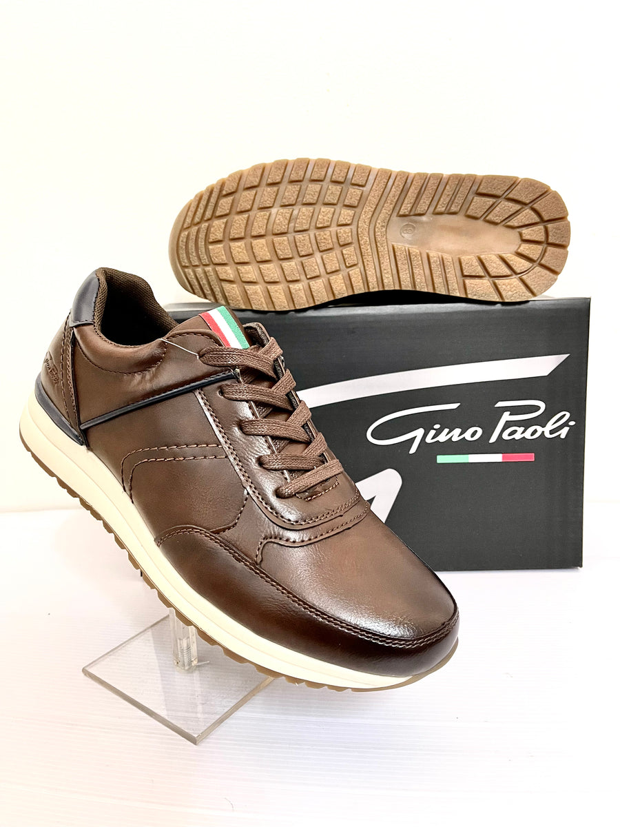 Gino Paoli Men's smart-casual Orion Shoe - Brown and Navy – Smitty's Online