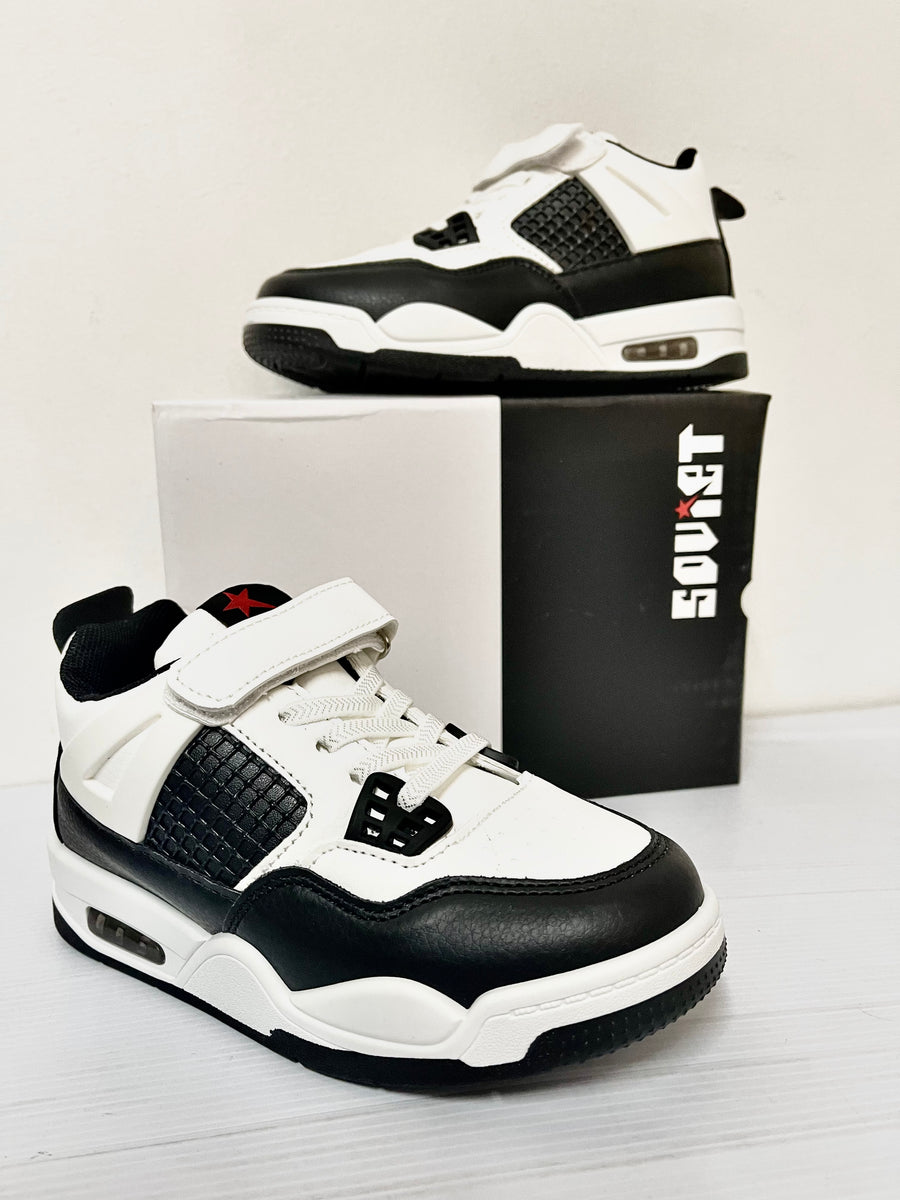 Kids Sneakers: Kstar7 - Krypto Black and White – Smitty's Online